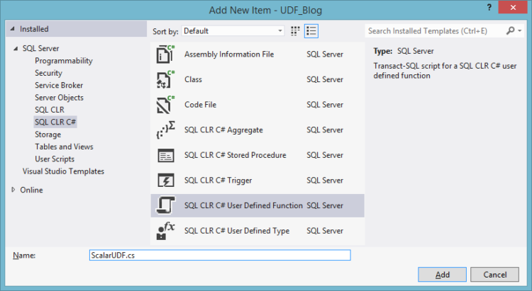 Sql Server 2012 Clr User Defined Functions Get Started Spr
