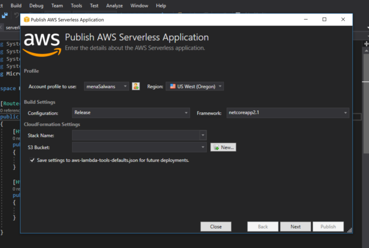 Creating a Serverless AWS Lambda Web API with AWS Toolkit - SPR