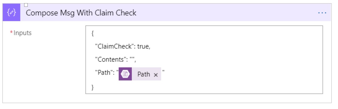 Demo: Logic Apps Using Claim Check Pattern - SPR