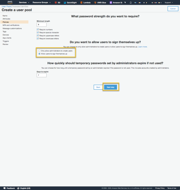 Securing AWS API Gateway with Cognito User Pools - SPR